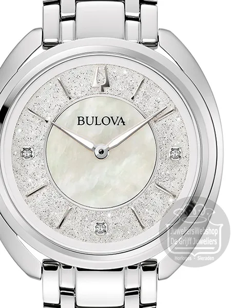 Bulova Classic Horloge 96P240 Edelstaal Parelmoer