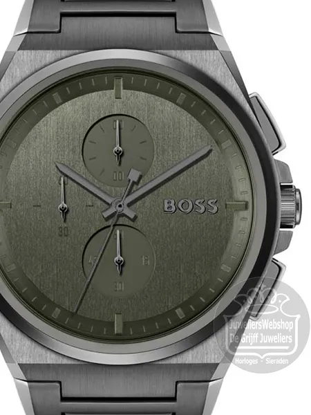 Hugo Boss Steer Chrono Horloge HB1514045 Heren Staal
