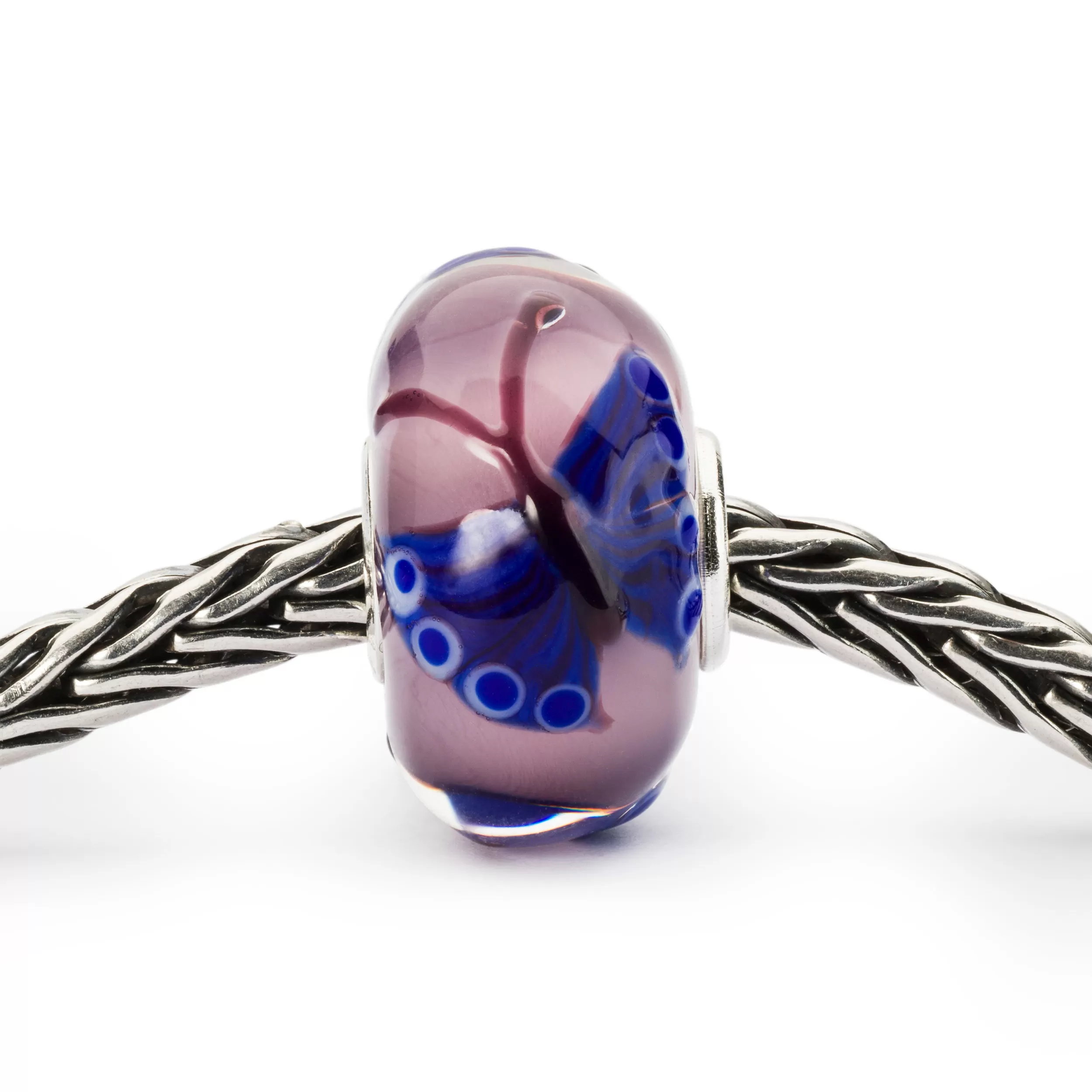 Trollbeads Intuïtievlinder glas kraal TGLBE-20293
