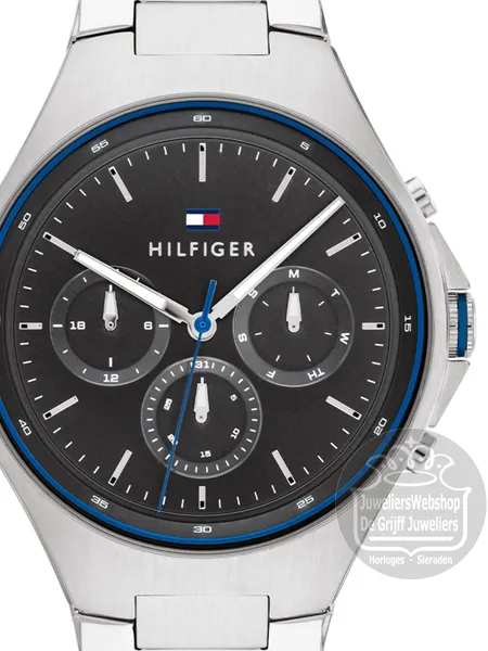Tommy Hilfiger Justin Horloge TH1792054 Multi Date Heren Staal