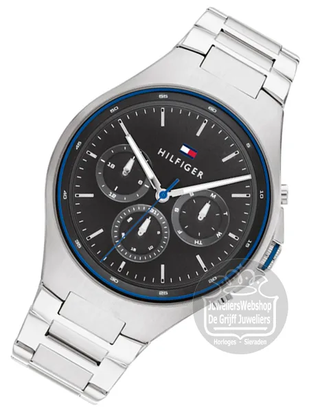 Tommy Hilfiger Justin Horloge TH1792054 Multi Date Heren Staal