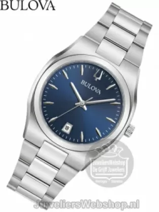 Bulova Surveyor Classic Horloge 96M157 Edelstaal Blauw