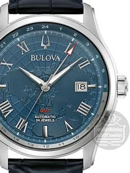 Bulova Wilton GMT Automaat Horloge 96B385 Edelstaal