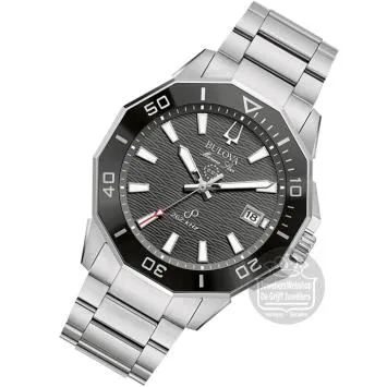 Bulova Marine Star Precisionist Horloge 96B434 Edelstaal Zwart