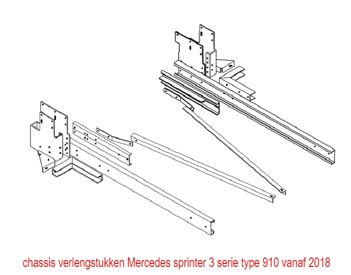 Camper trekhaak chassis frame verlengstukken kopen Burghof trekhaken