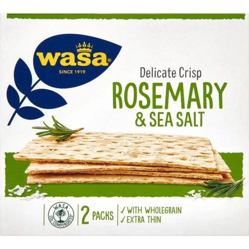 Wasa Delicate Crackers Rozemarijn & Zeezout (190 gr.)