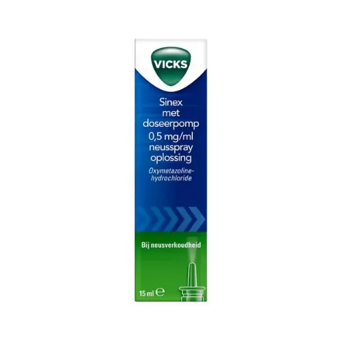 Vicks Sinex Oxymetazoline 0,5mg/ml Neusspray met Doseerpomp 15ml ...