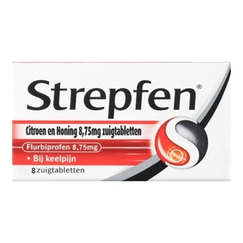 Strepfen Citroen en Honing Flurbiprofen 8,75mg Zuigtabletten 8 stuks ...