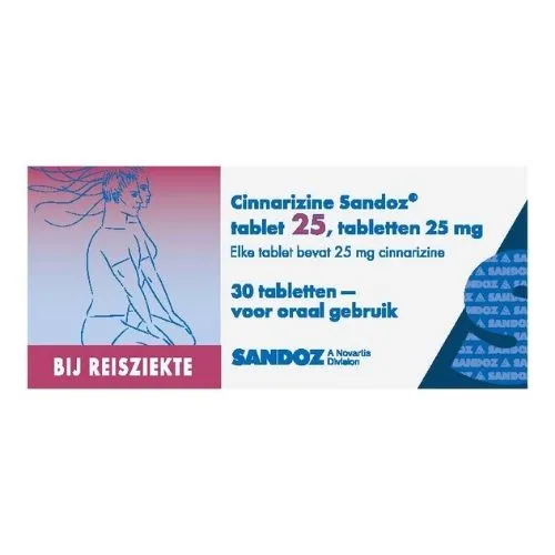 Sandoz Cinnarizine 25mg Tabletten 30 stuks bestellen bij BENU Shop