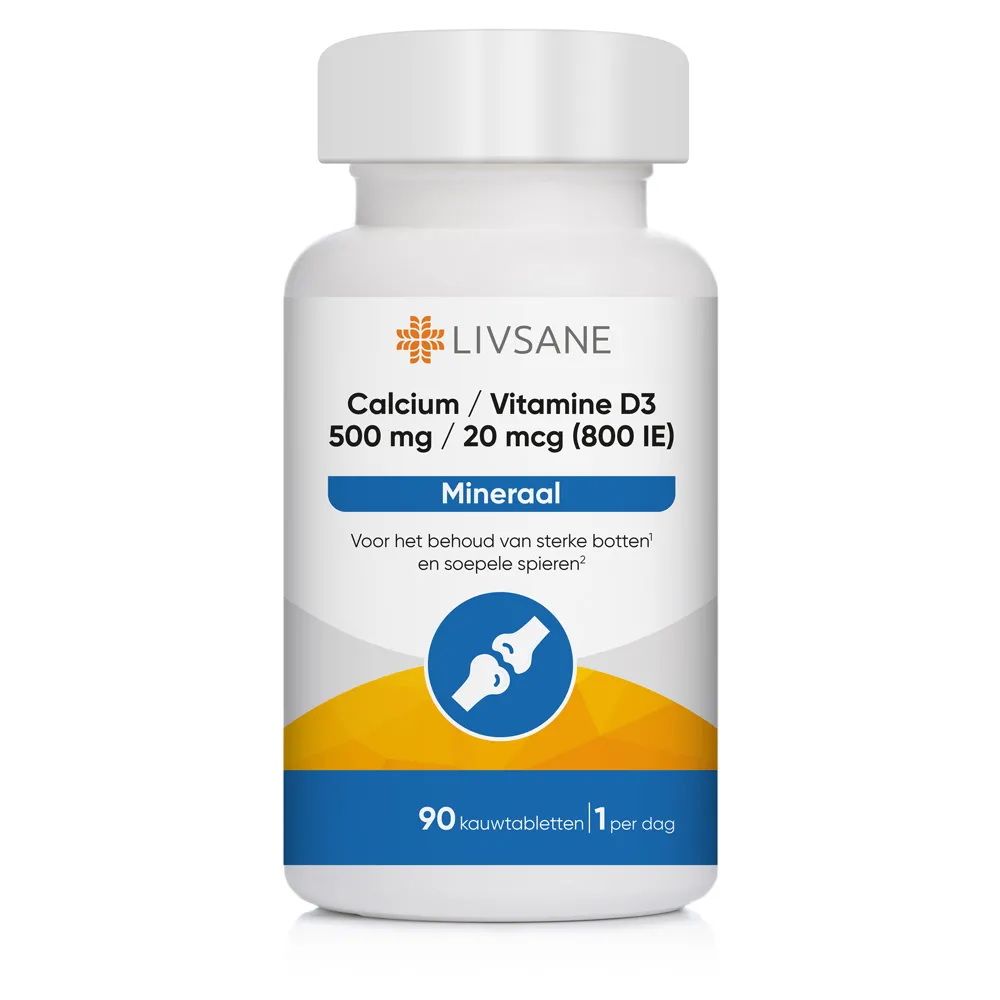 LIVSANE Calcium 500mg / D3 20mcg 90 stuks bestellen bij BENU Shop
