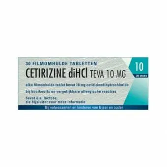 Teva Cetirizine 10mg Tabletten 7 stuks bestellen bij BENU Shop
