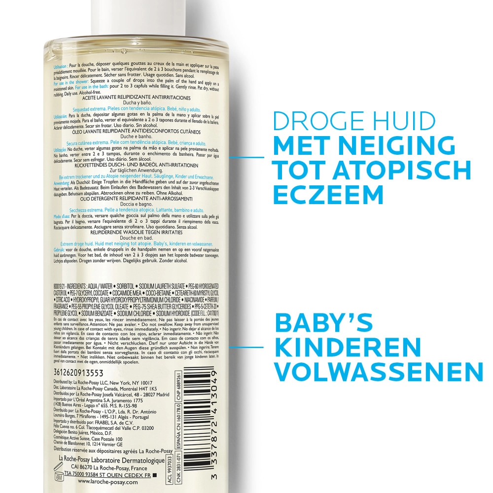 La Roche-Posay Lipikar Douche Olie AP+ 750ml bestellen