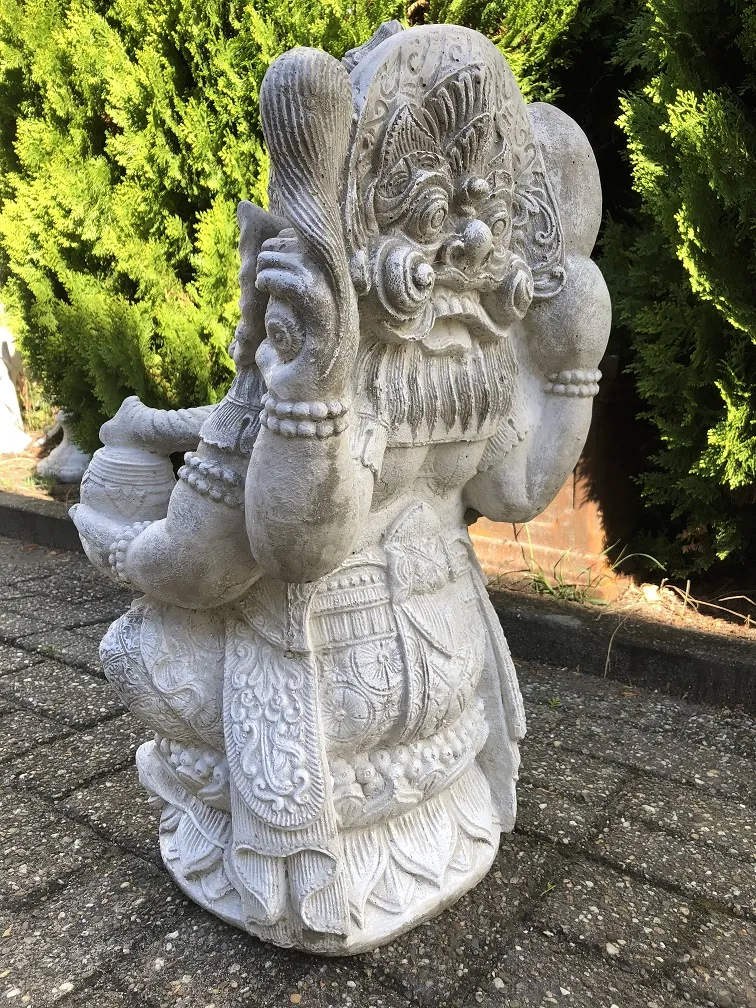 Ganesha - stenen beeld - 68 cm - klassiek wit - hindoeïsme