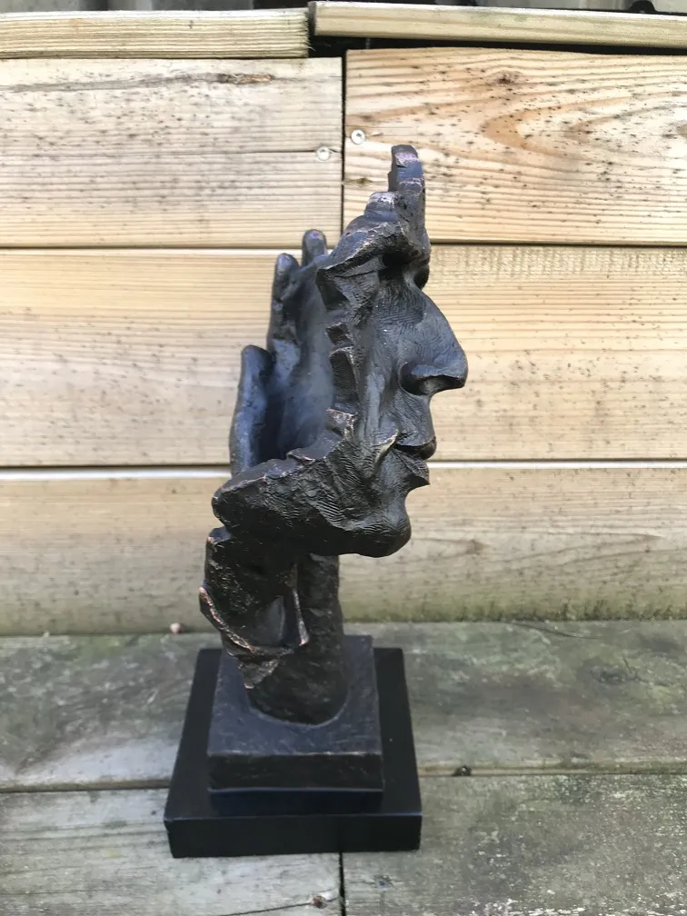 Statue "der Denker" Polystone Bronze-Look, schönes Design ...