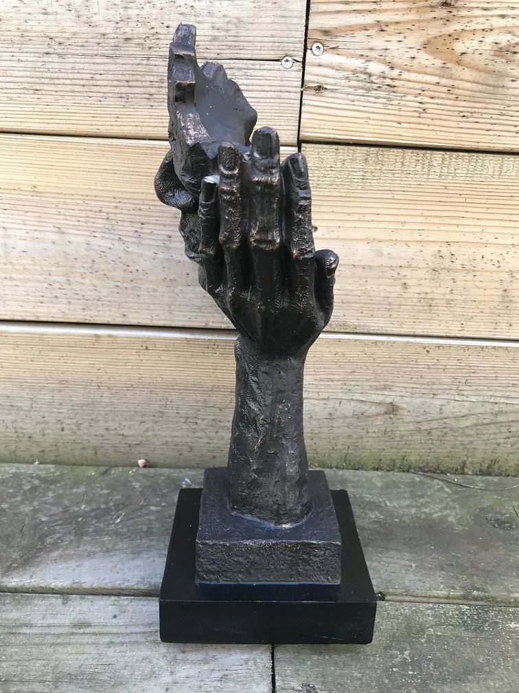 Statue "der Denker" Polystone Bronze-Look, schönes Design ...