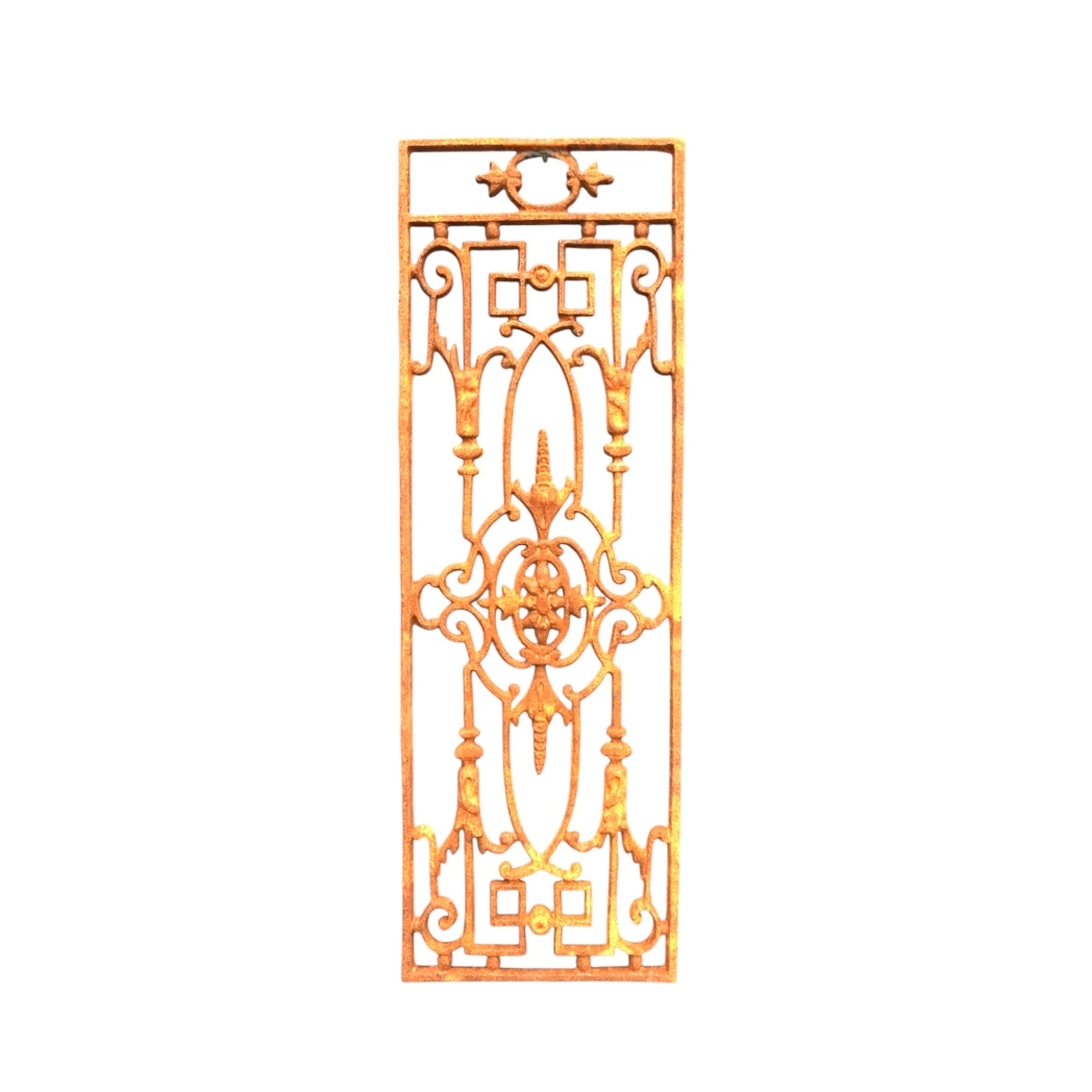 Deurrooster – wandornament van gietijzer – rustiek bruin