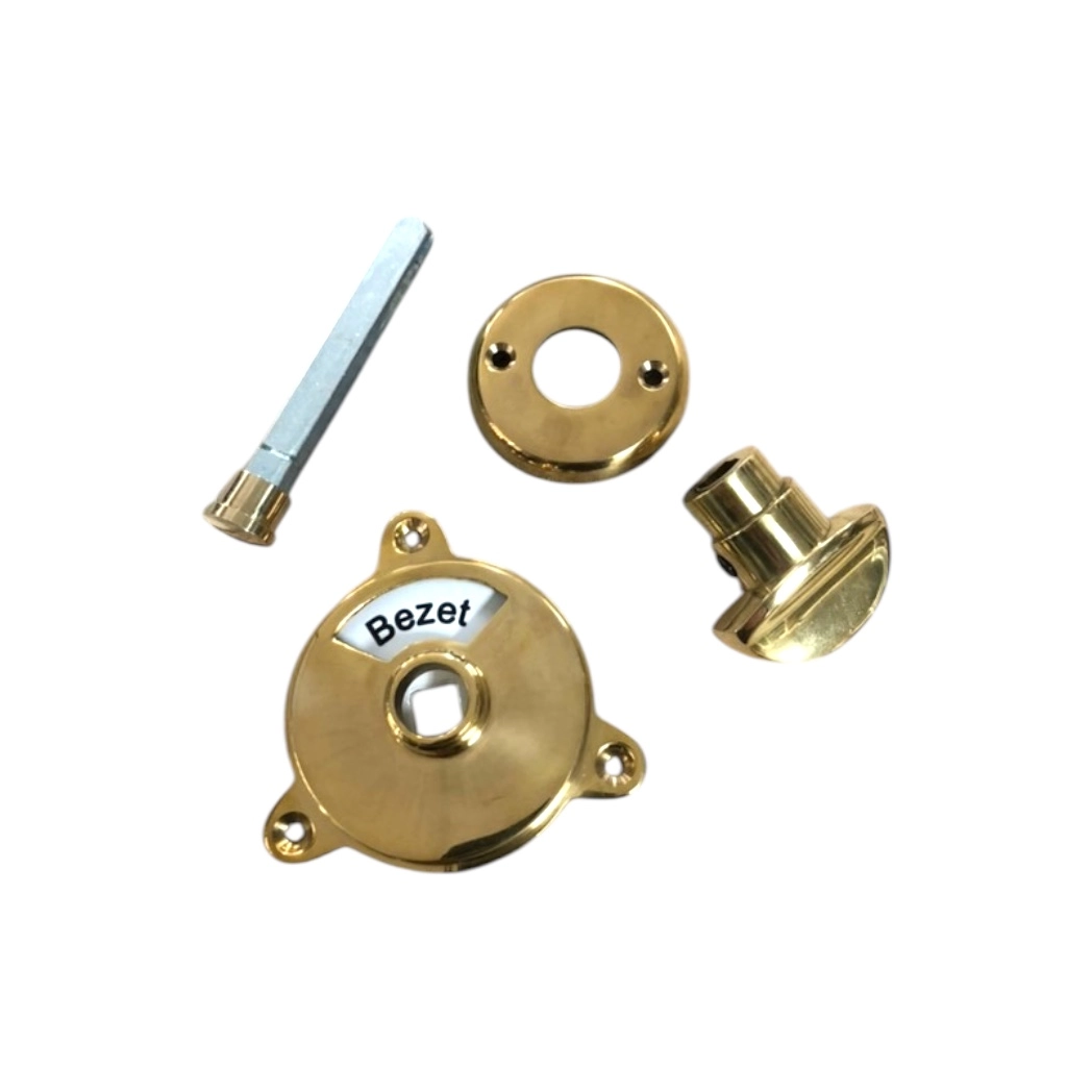 Draaislot voor toilet of badkamer - gepolijst messing - Houseandgarden ...