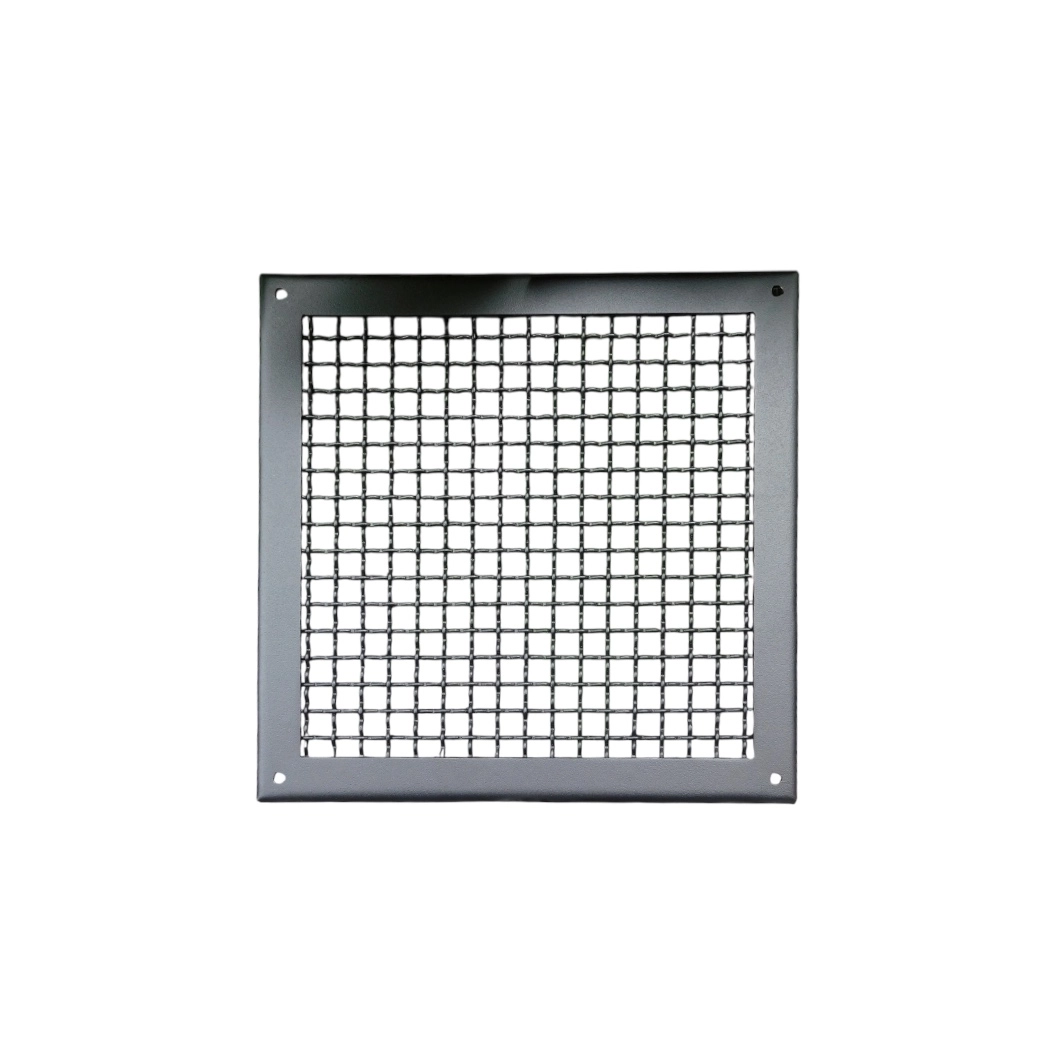 Vierkant ventilatierooster – 24 cm – grof gaas – metaal