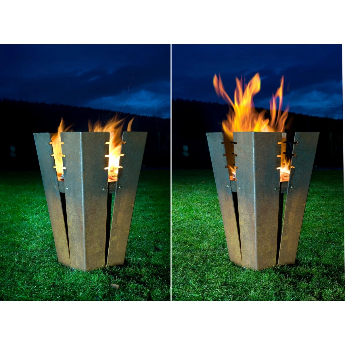 Feuerkorb 'Fire'', wetterfester Stahl, Gartendekoration