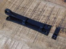 Metalen schuifslot, groot slot, poort, zwart
