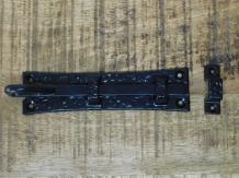 Metalen schuifslot, groot slot, poort, zwart