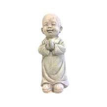 Shaolin monnik - met rugzak - stenen beeld - 24 cm