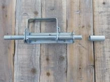 Poortslot met beslag, poortslot zwart, ringsluiting rond, smeedijzer