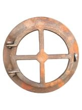 Raam 'Maan' - gietijzeren stalraam - groot - halfrond