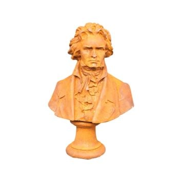 Beethoven Büste - Gusseisenstatue - 31 cm - rustikal