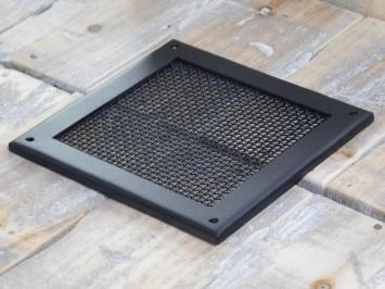 Vierkant ventilatierooster – 17 cm – metaal met fijn gaas