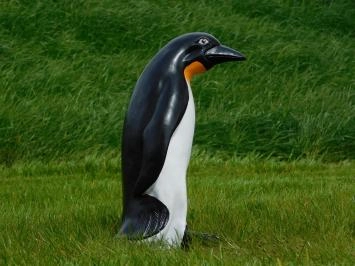 Pingouin - polystone - 40 cm - en couleur - rural