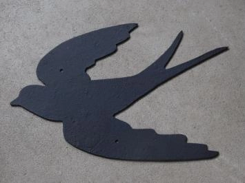 Schwalben-Set aus Metall - Silhouette - mattschwarz - anmutig