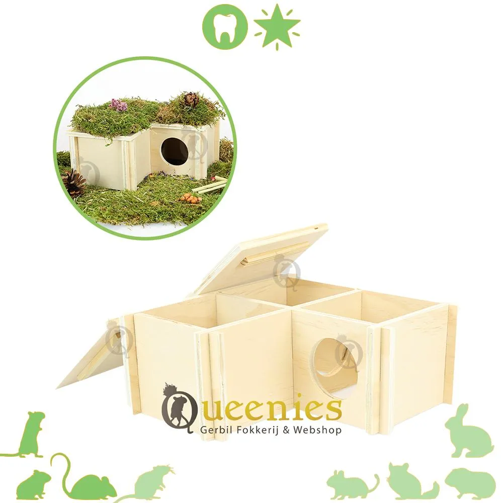 Bungalow Goudhamsterhuis 24 cm een leuk Hamsterhuis