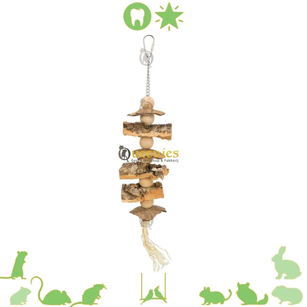 Klimtouw met Kurk 37 cm - Knaagvast Klimtouw voor Knaagdieren en Vogel