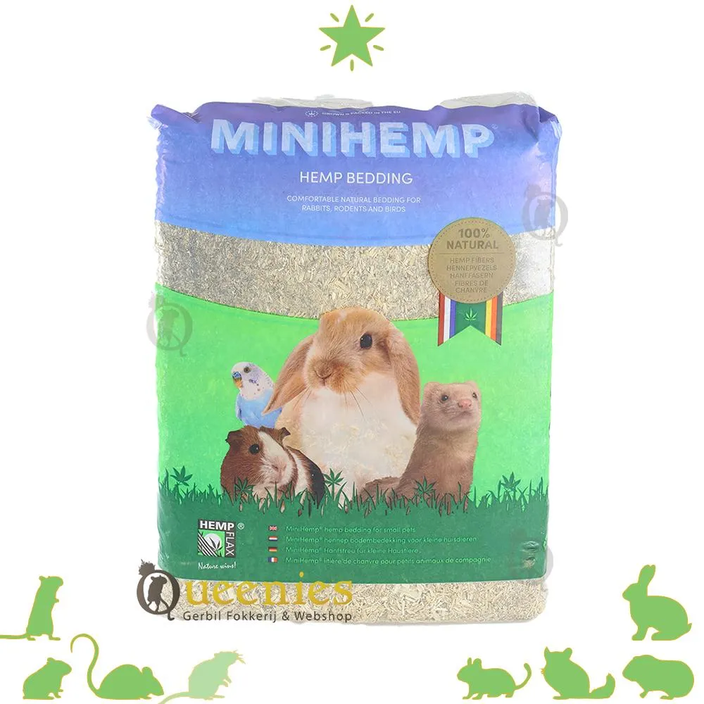 Mini Hemp 48 liter - Hennep bodembedekker - Stofarme strooisel Konijn