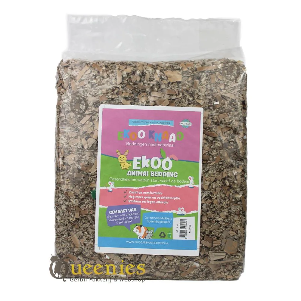 Ekoo Animal Cotton & Eco-nest Katoen bodembedekking met Karton reepjes