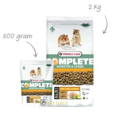 Gerbil en hamster voer. All-in-one - geen selectief eetgedrag mogelijk