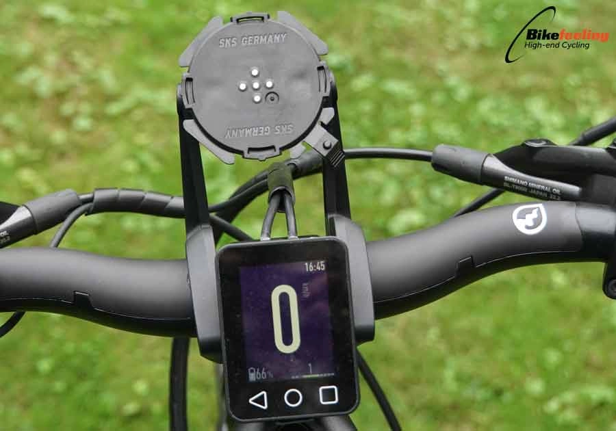 SKS Compit is een telefoonhouder, kan met extra accu, voor je fiets.