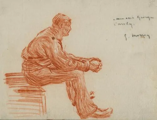 Potloodtekening van de Belgische kunstenaar George Morren kopen