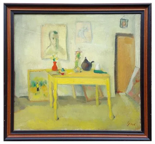 peinture post-expressionniste de Jan Gezel, artiste belge