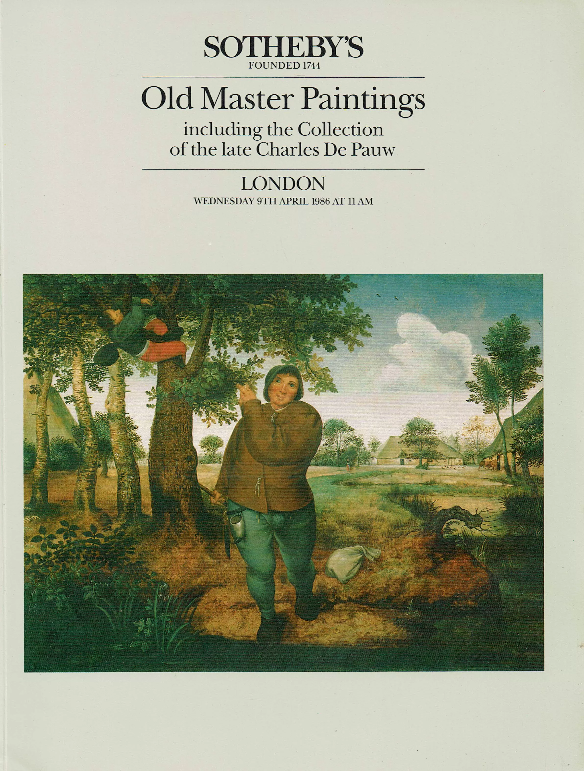 Old Master Paintings including the collection of the late Charles De Pauw