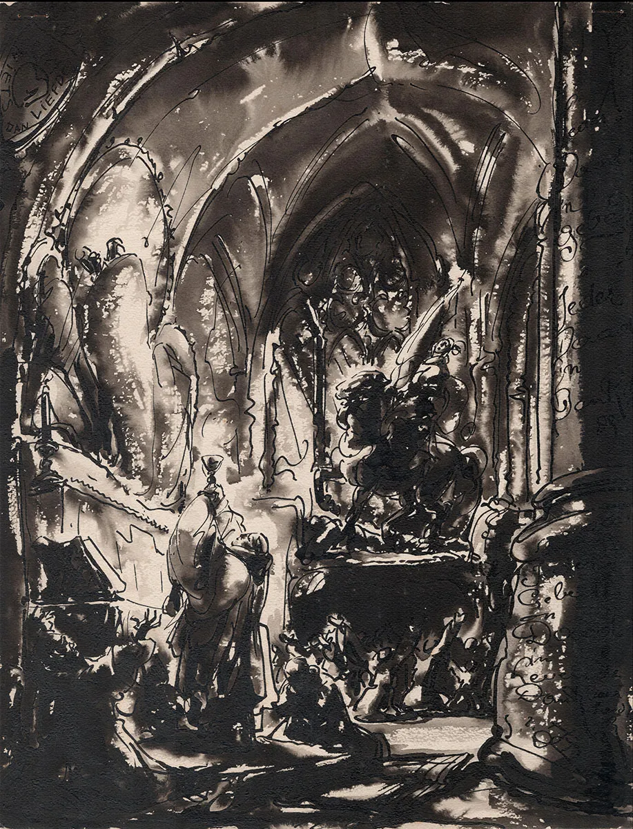 Buy ink drawing by the Belgian artist Alfred Ost