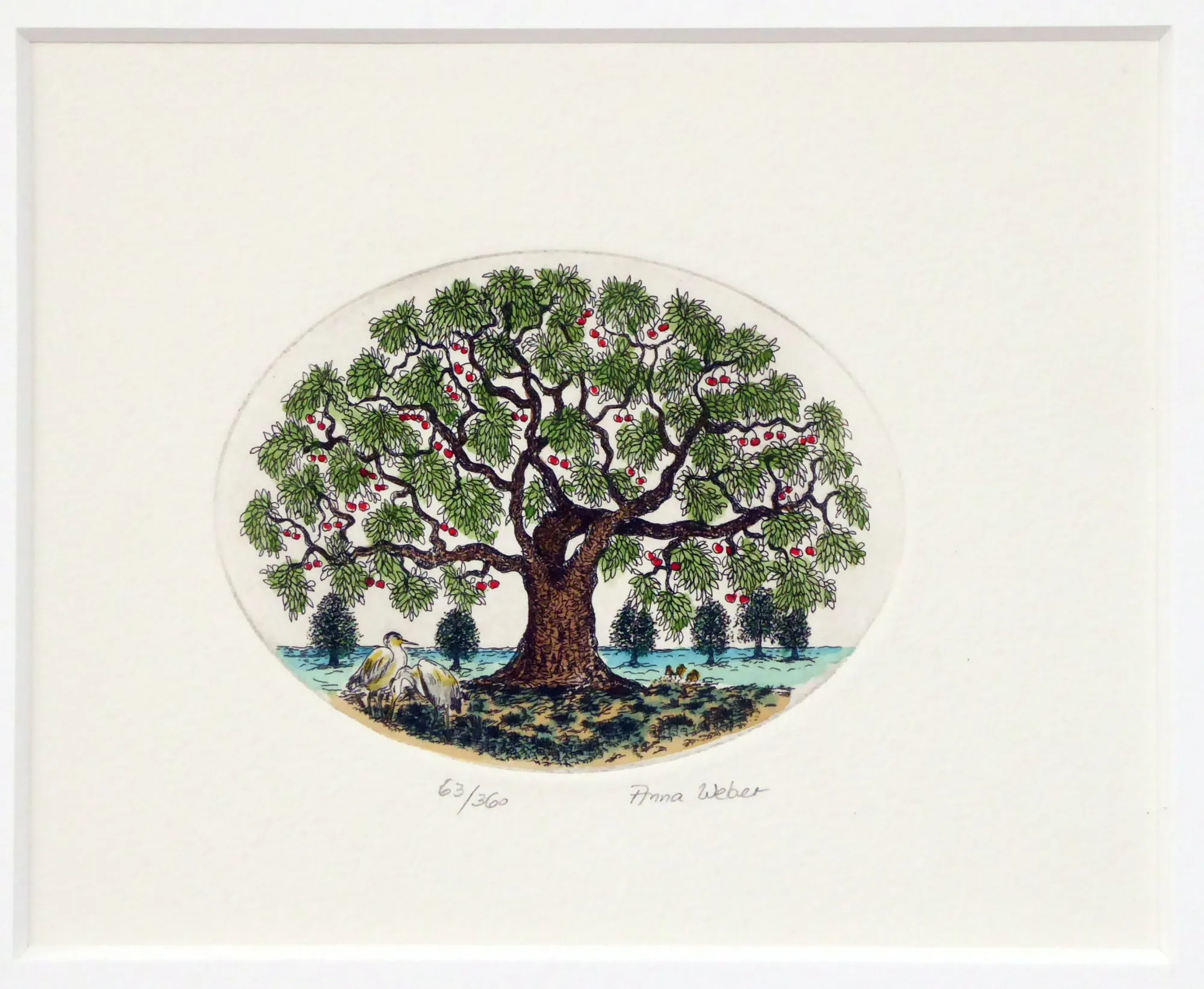 Lithographie der deutschen Künstlerin Anna Weber