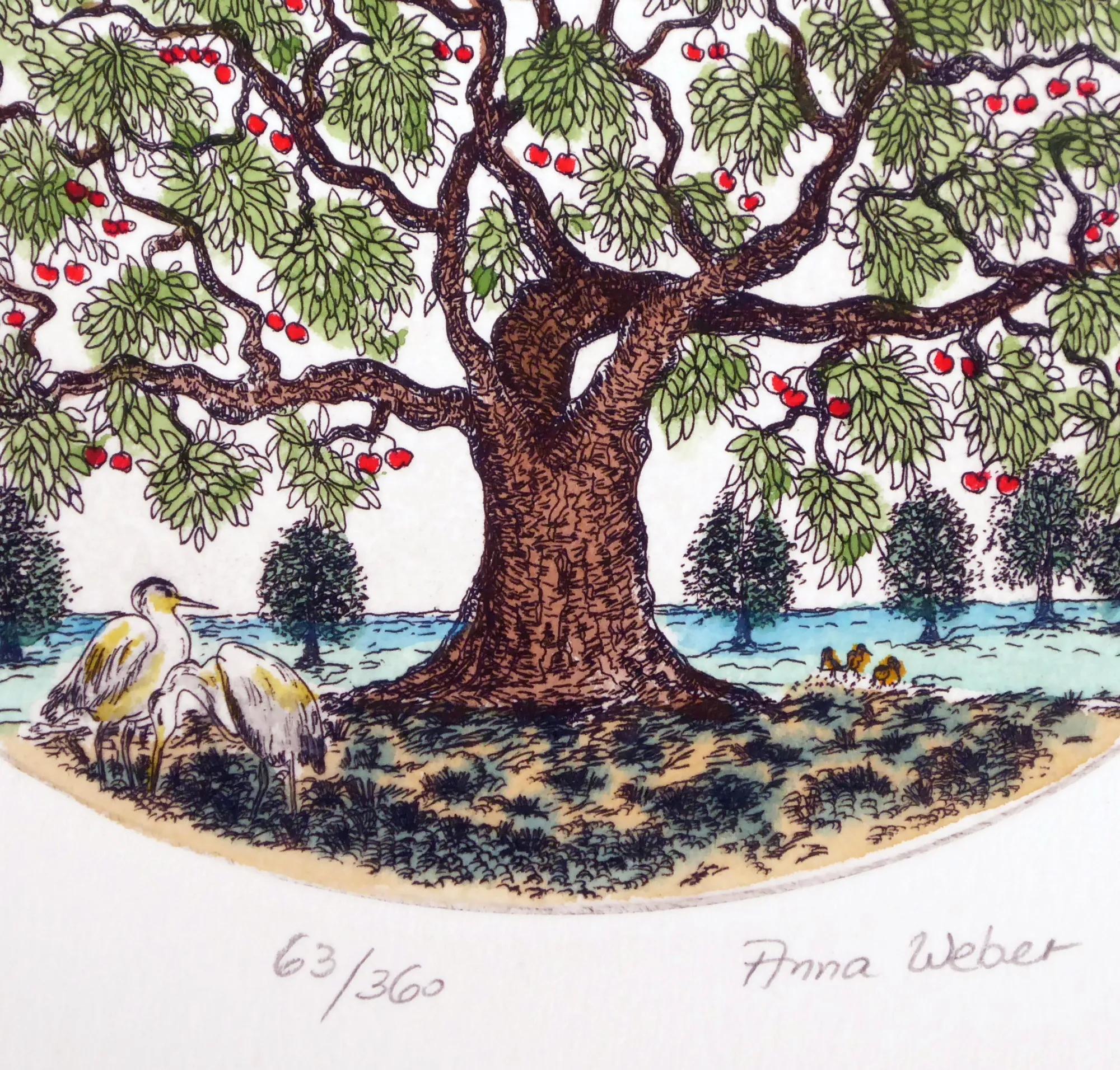 Lithographie der deutschen Künstlerin Anna Weber