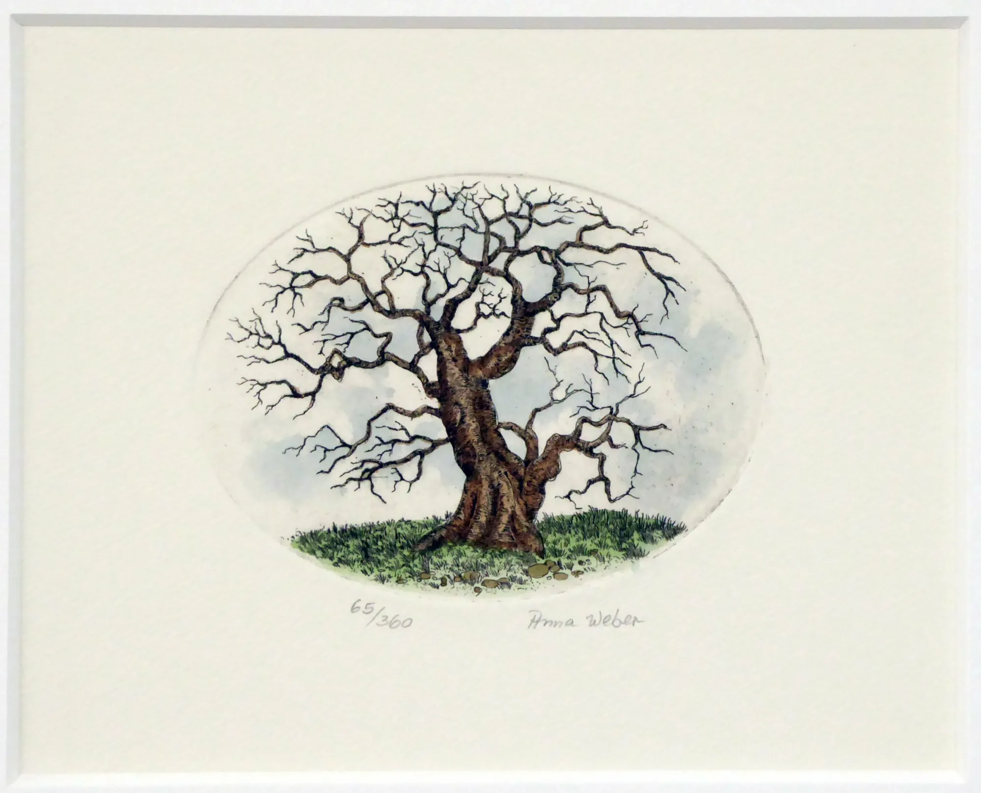 German artist etcer Anna Weber de spookboom