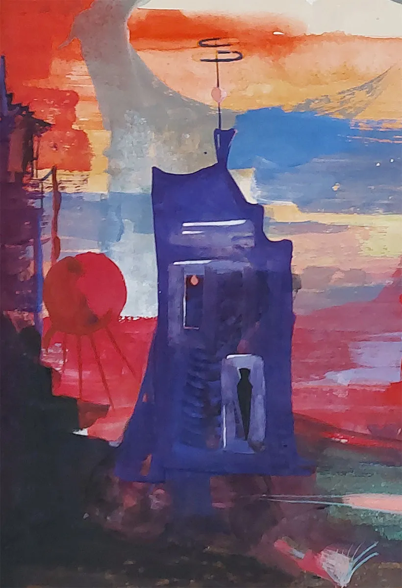 Abstract painting from 1957 Antwerp painter Bert Hildebrandt