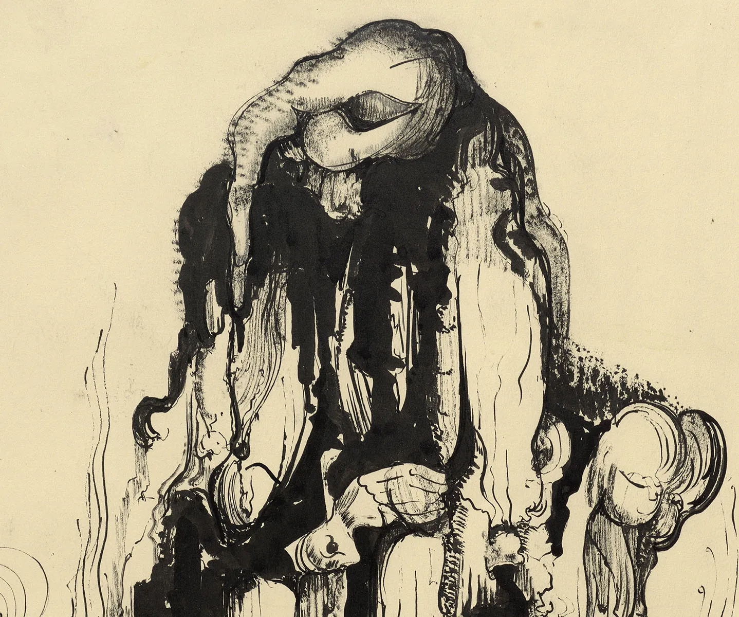 Tekening, luiheid van de Belgische kunstenaar Bert Hildebrandt kopen