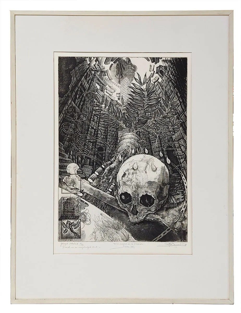 Een ets van de Belgische kunstenaar Hugo Besard kopen