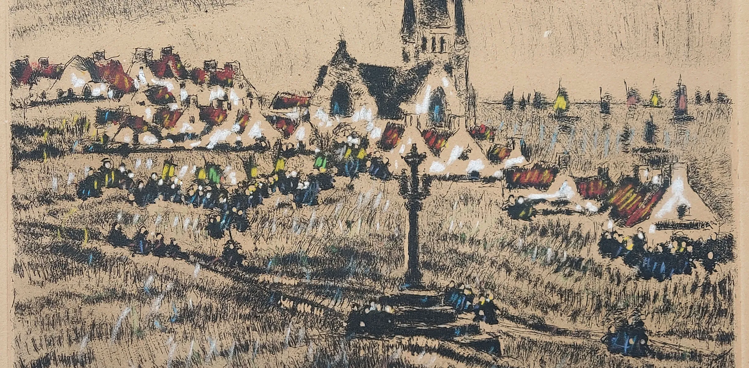 Ingekleurde litho kopen van de Belgische kunstenaar Alfons Blomme