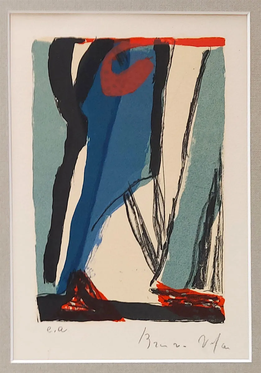 Litho van Nederlandse kunstenaar Bram van Velde abstract werk